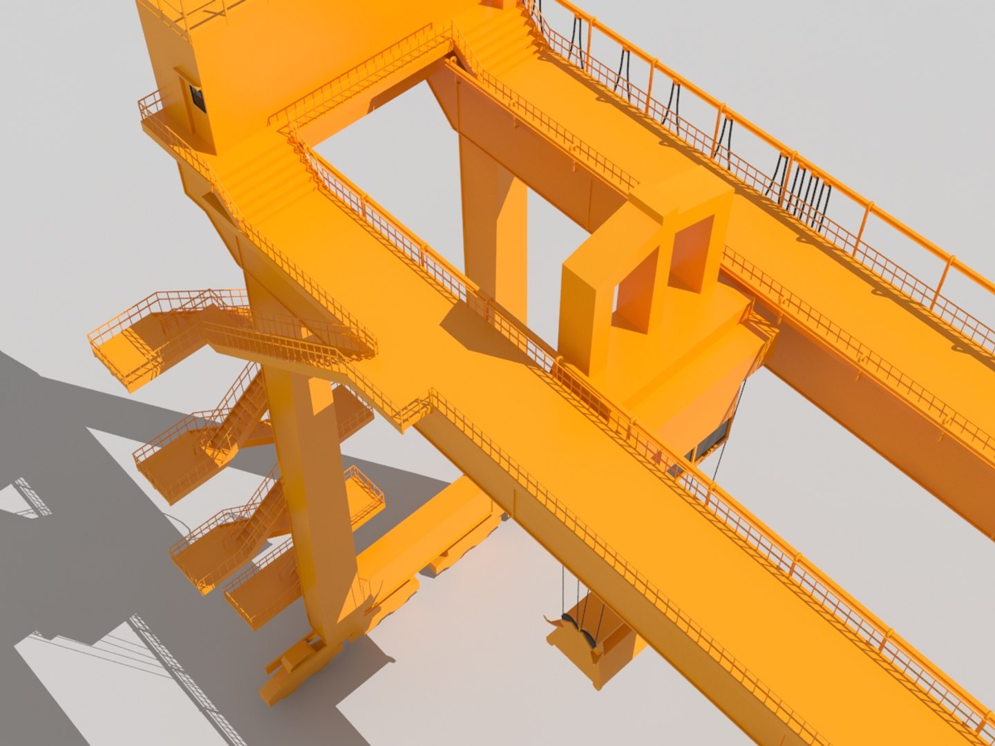 3D Model Gantry Crane Rtg - TurboSquid 1481373