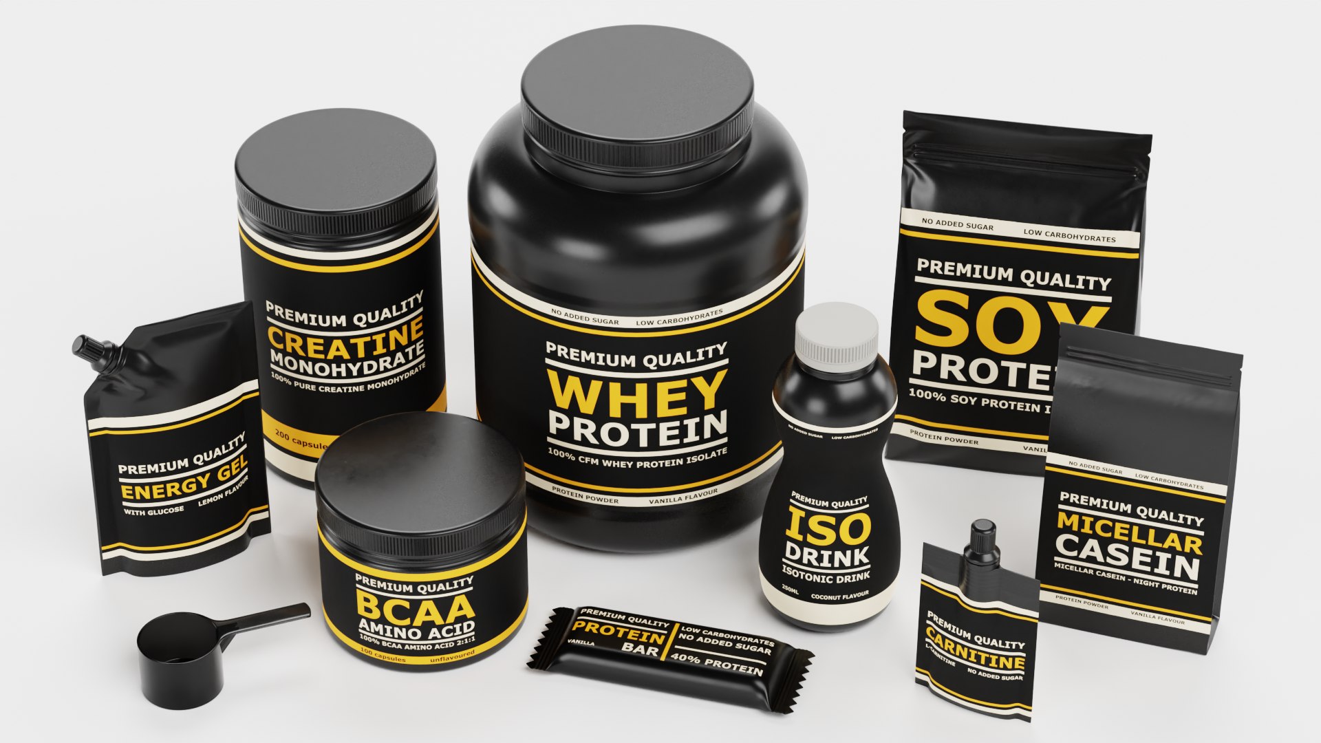 Supplements Black 3D - TurboSquid 2082121