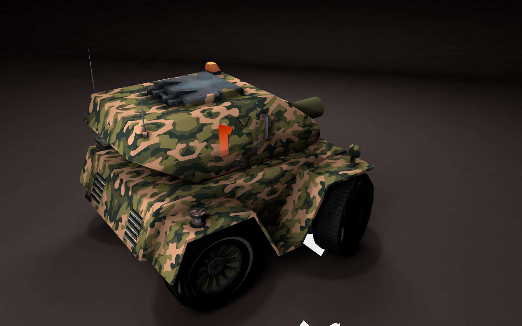 Funny cartoon tank model - TurboSquid 1330685