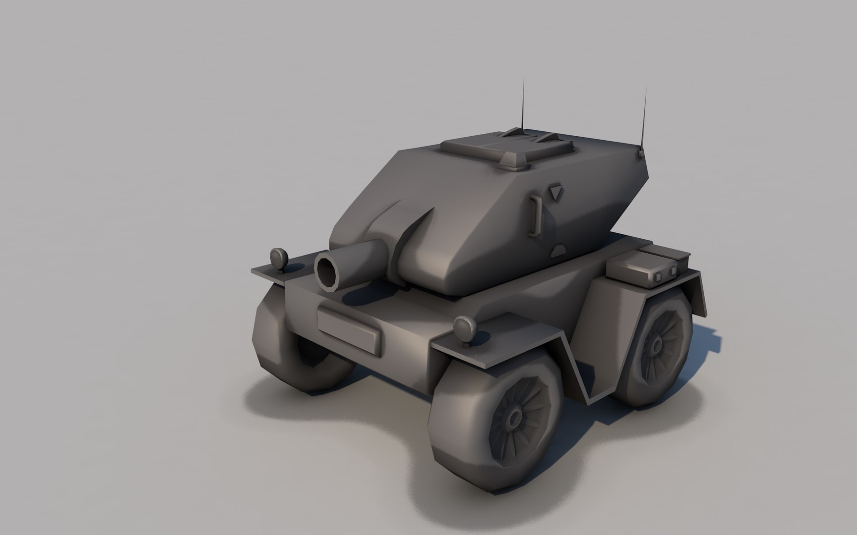 Funny cartoon tank model - TurboSquid 1330685