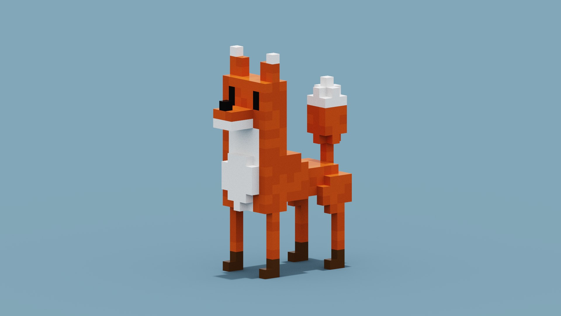 modelo 3d Voxel Fox - TurboSquid 1910151