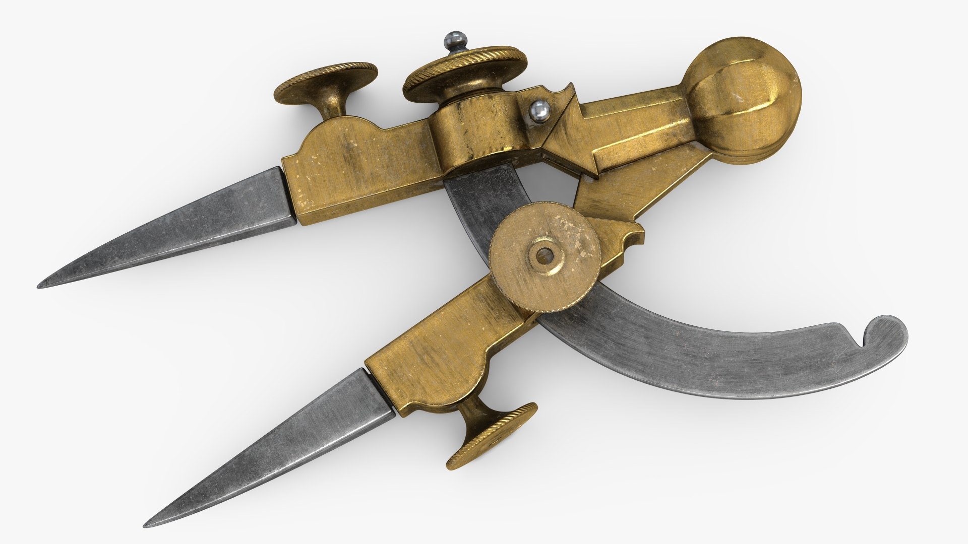 3D Vintage Dividers Drafting Compass - TurboSquid 2014305