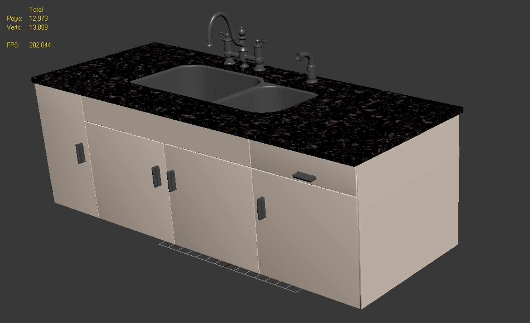 3ds max kitchen faucet