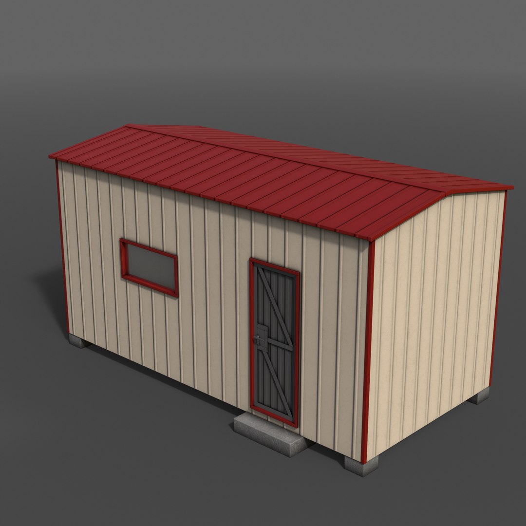 PBR Shed House A 20ft V4 3D Model - TurboSquid 2137199