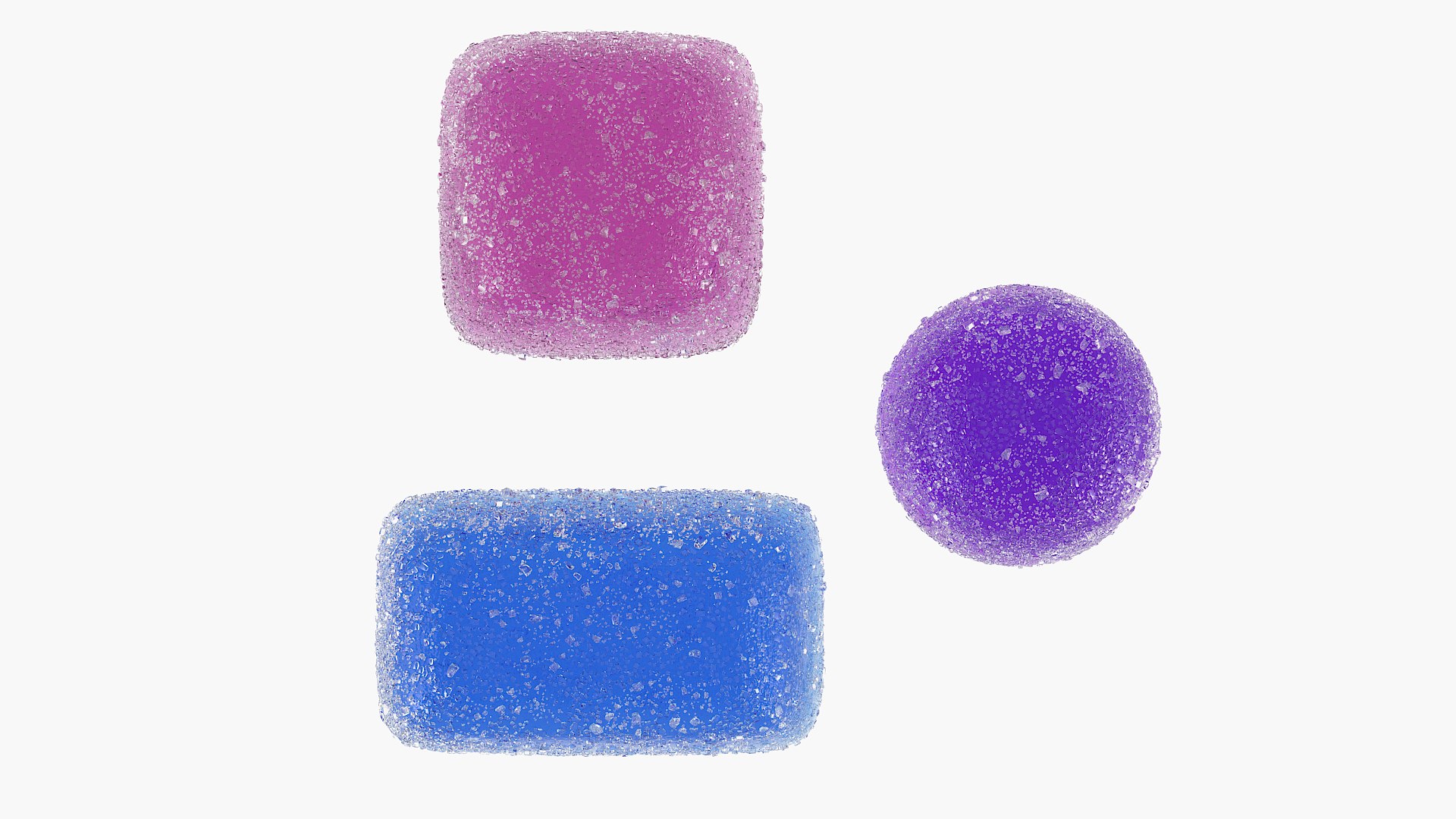 Assorted Sugar Gumdrops 2 3D Model - TurboSquid 1818164