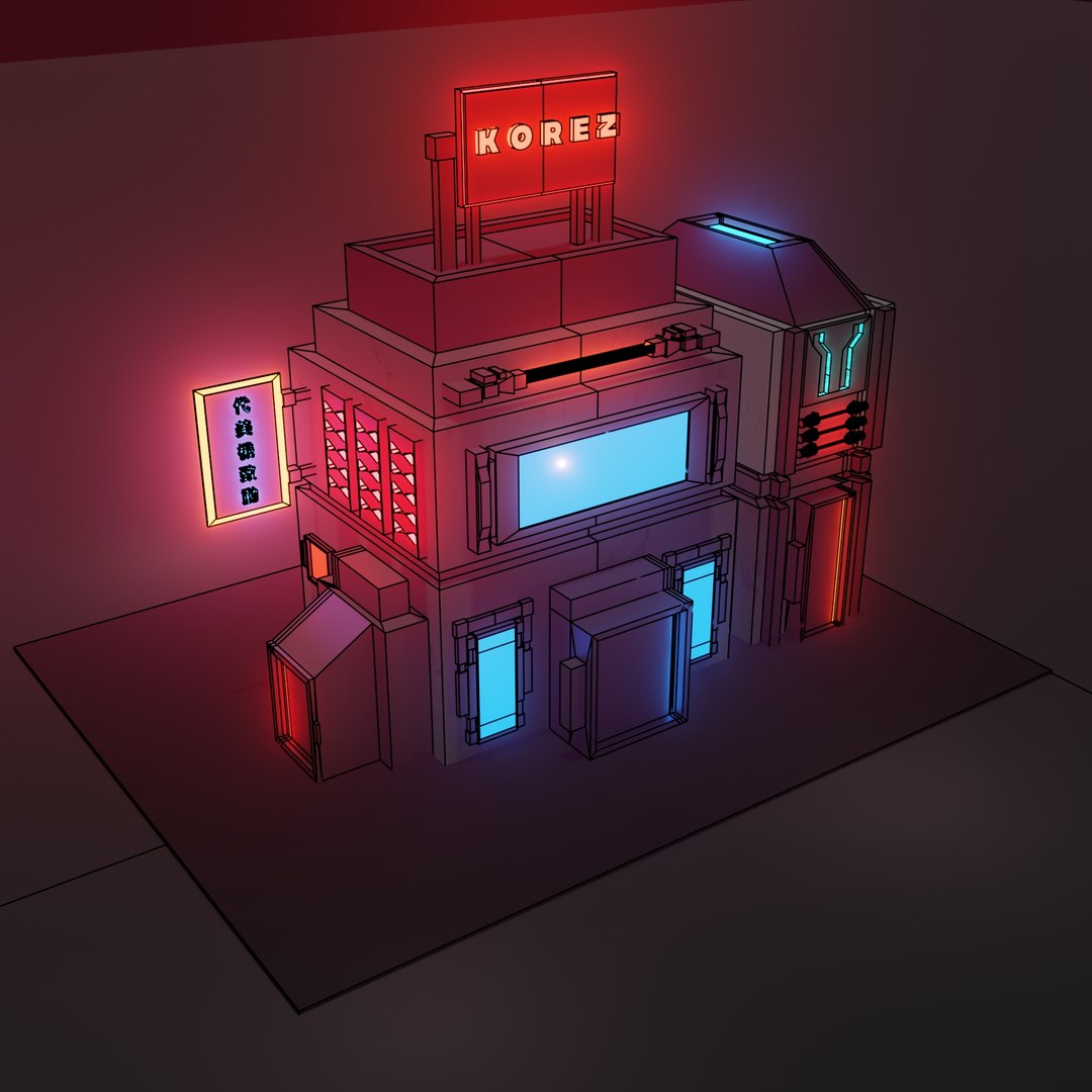 Cyberpunk House Model - TurboSquid 1705556