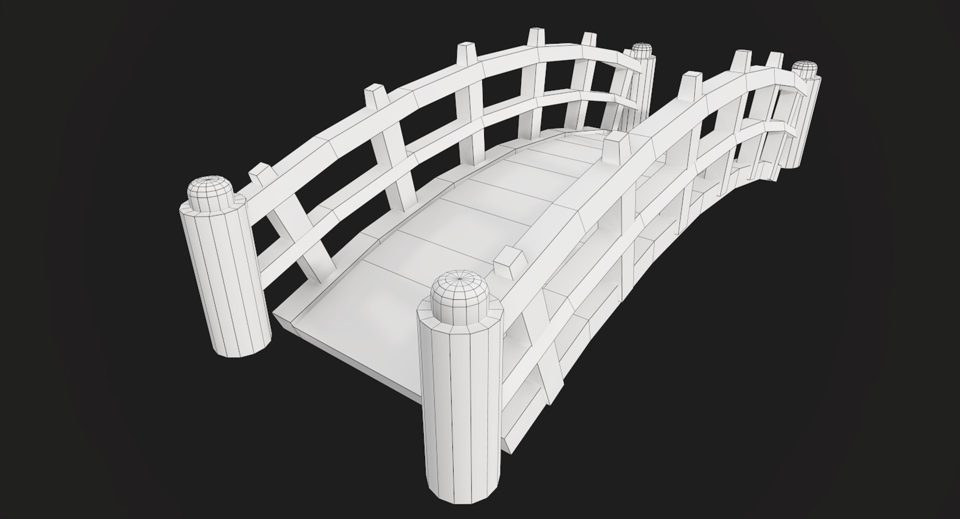 Cartoon Bridge Model - TurboSquid 1302732