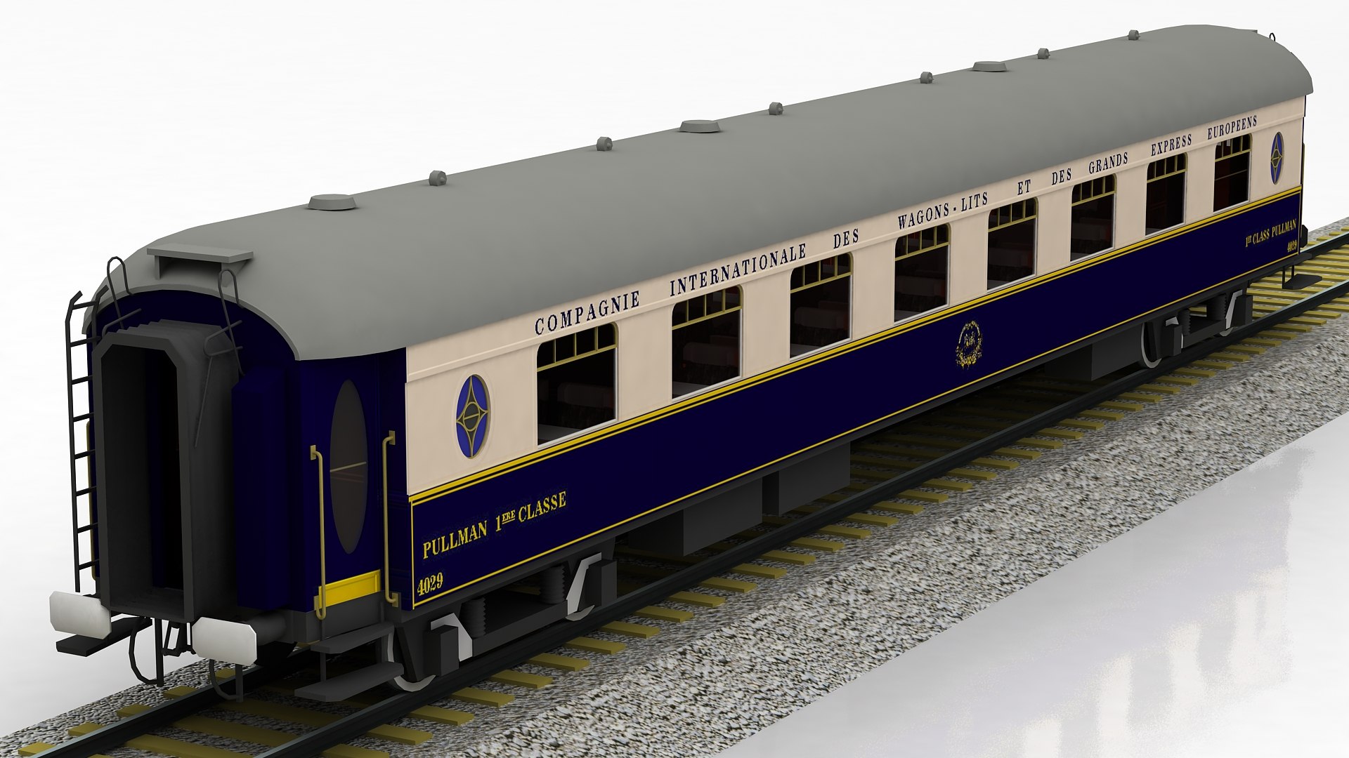 modelo 3d Passenger Train Car - TurboSquid 1953932