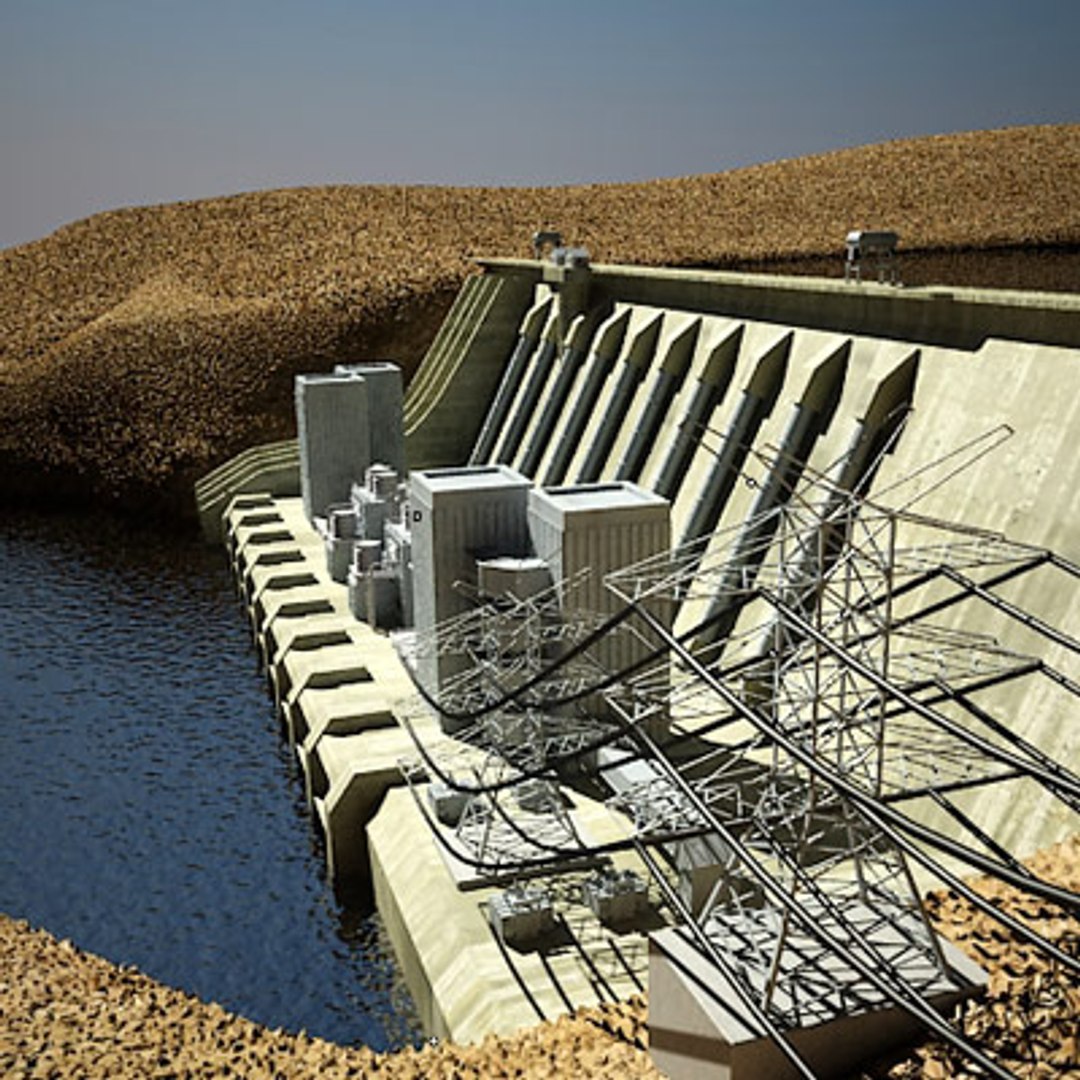 3d Dam Station Hydroelectric