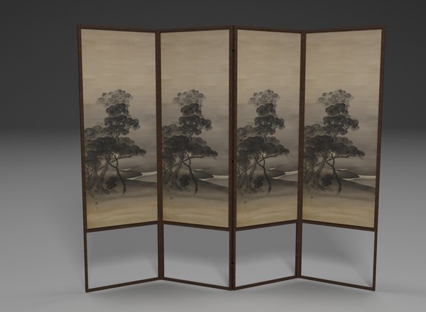 3D Armani Casa Ombra Screen with four panels. - TurboSquid 1728858