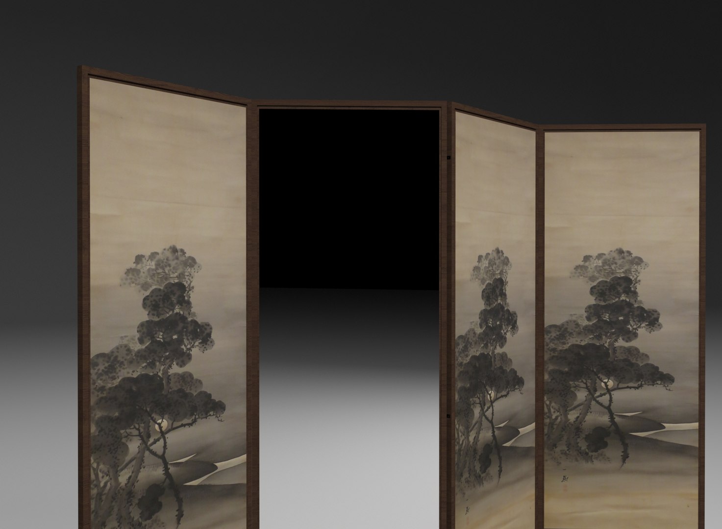 3D Armani Casa Ombra Screen With Four Panels. - TurboSquid 1728858