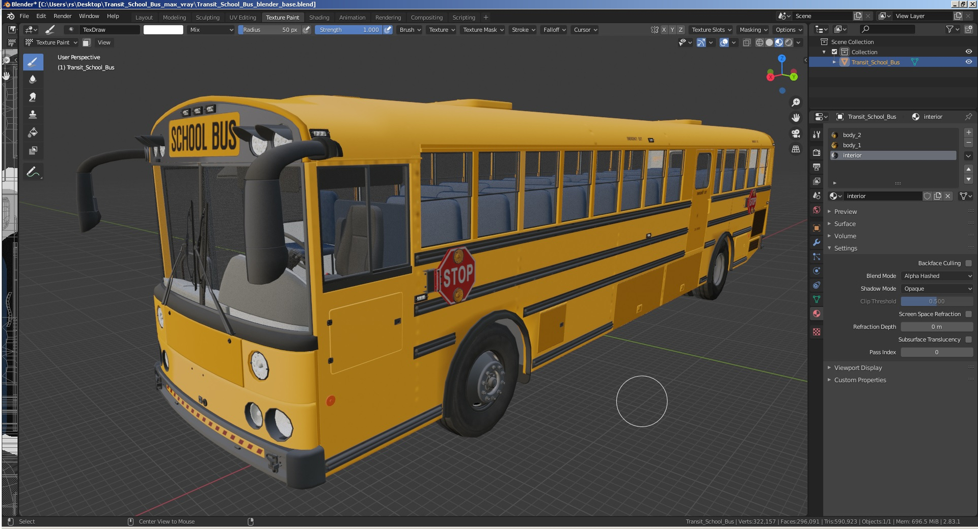 Transit School Bus 3D model - TurboSquid 1727940