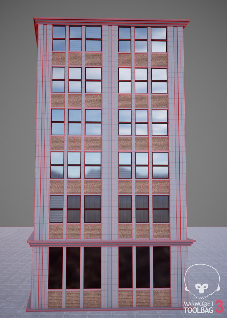 Curved Building 01 Model - TurboSquid 1306056