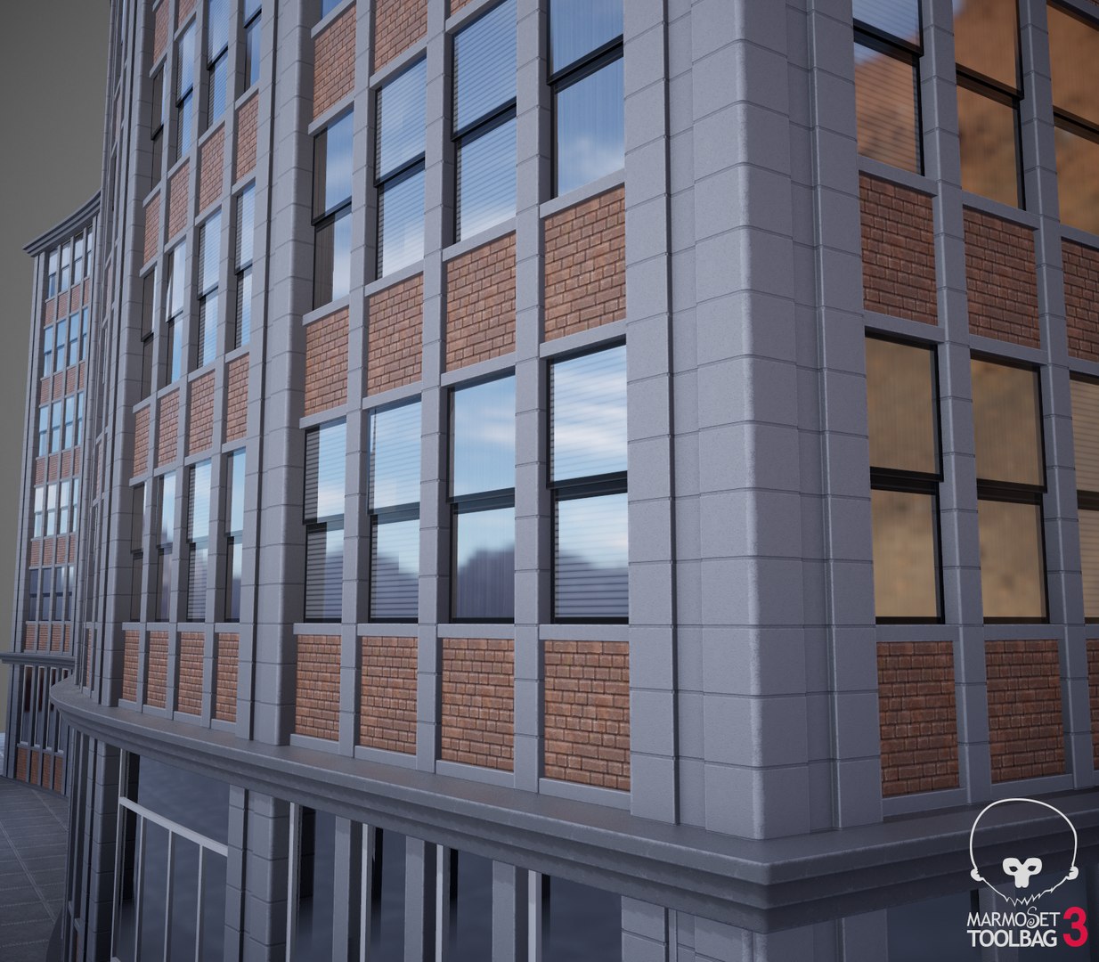 Curved Building 01 Model - TurboSquid 1306056