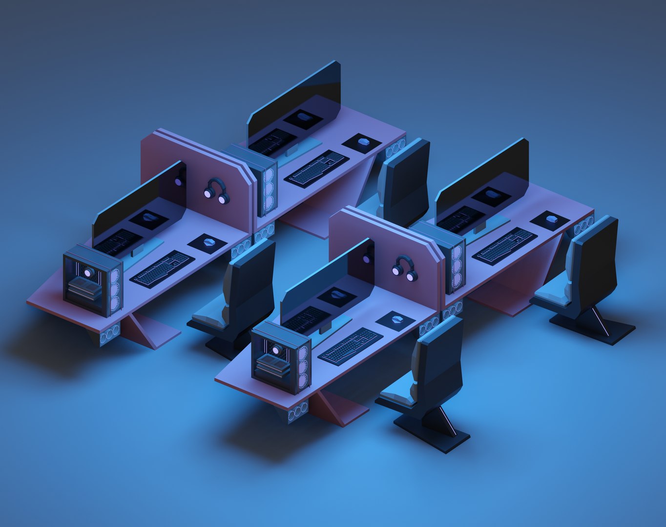 Gaming Station 3D Model - TurboSquid 1720862