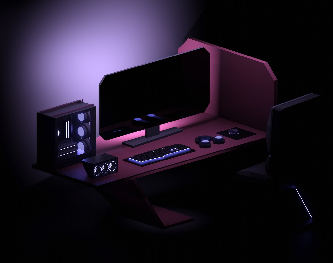 Gaming Station 3D Model - TurboSquid 1720862