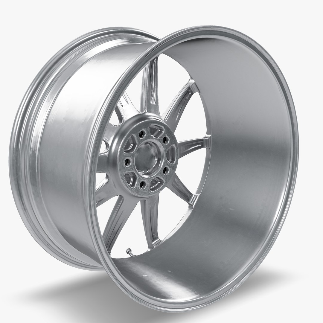 3D Niche Essen Wheel Silver With Machined Face model - TurboSquid 2117117