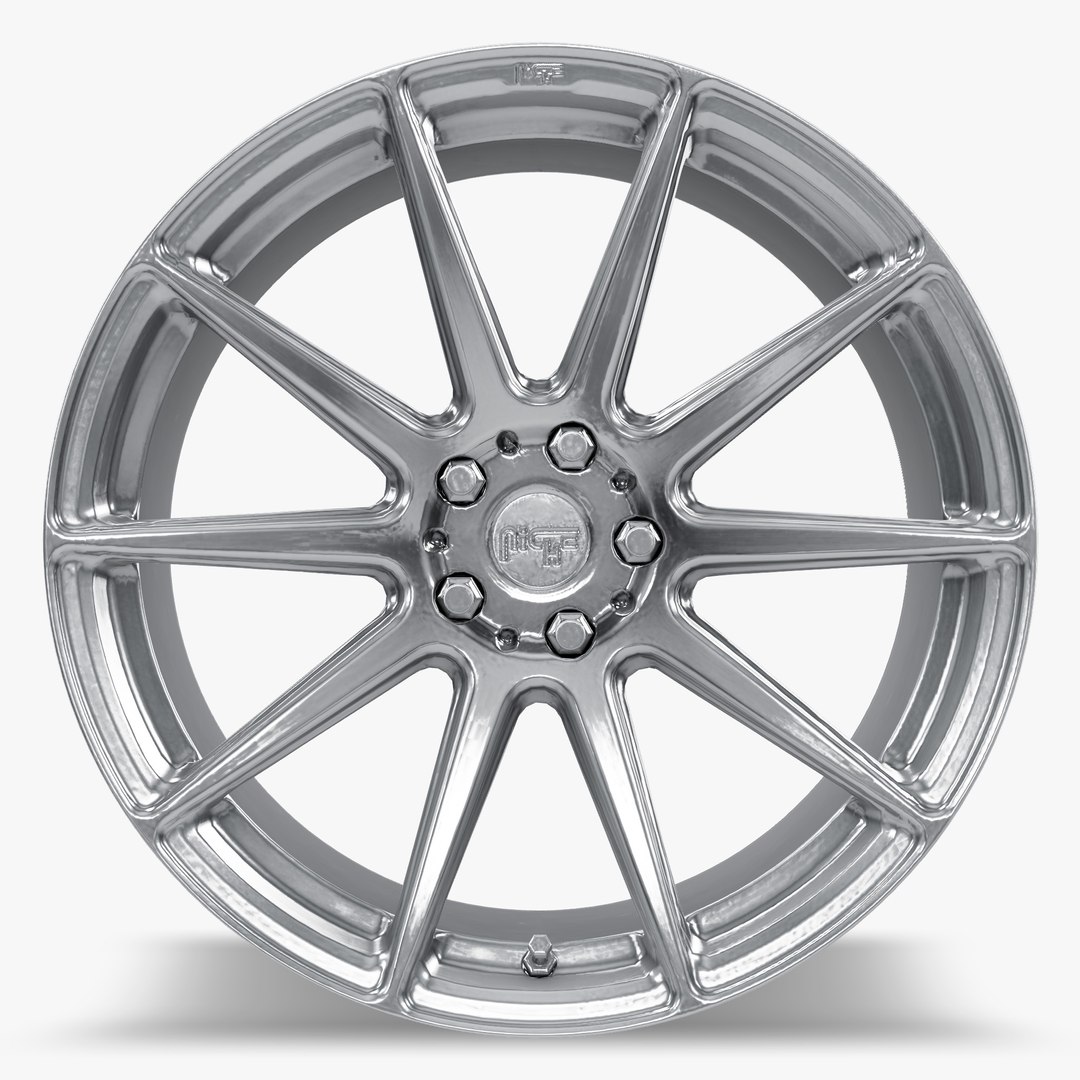 3D Niche Essen Wheel Silver With Machined Face model - TurboSquid 2117117