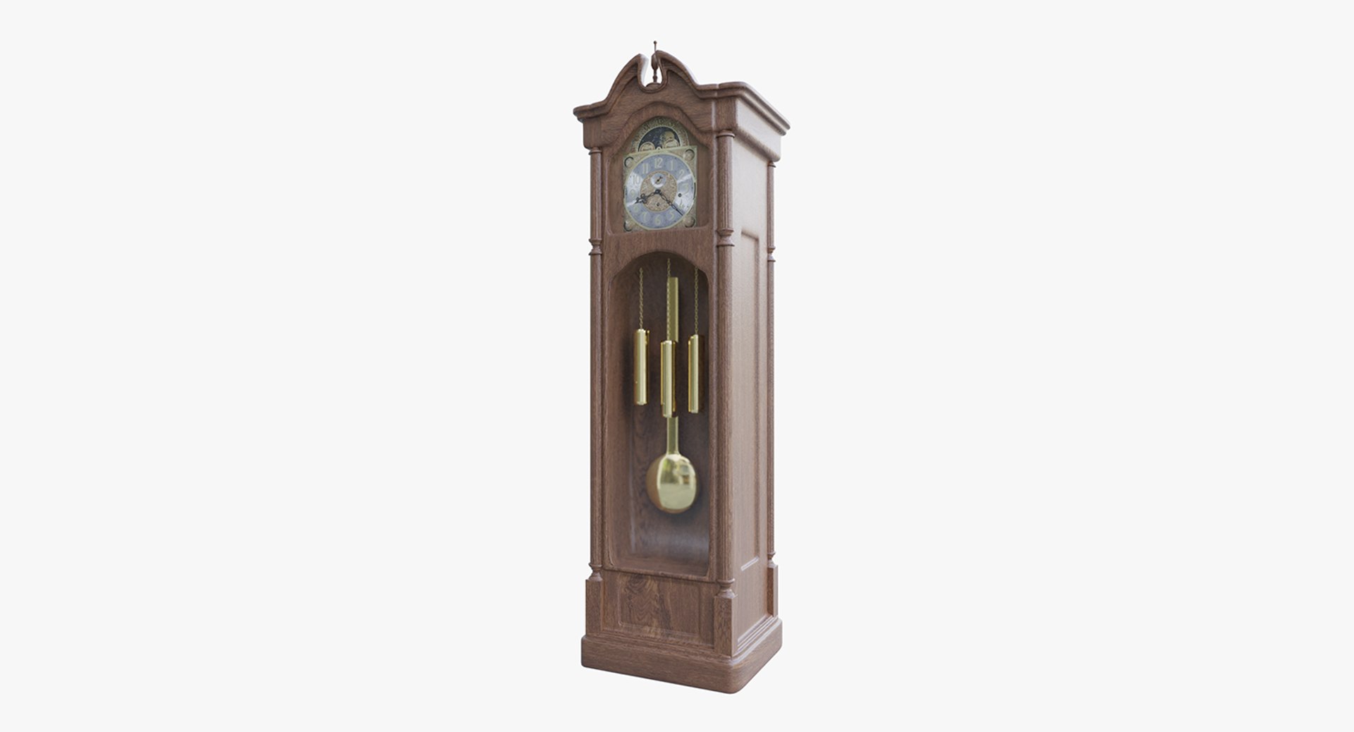 3D Grandfather Clock Model - TurboSquid 1300729