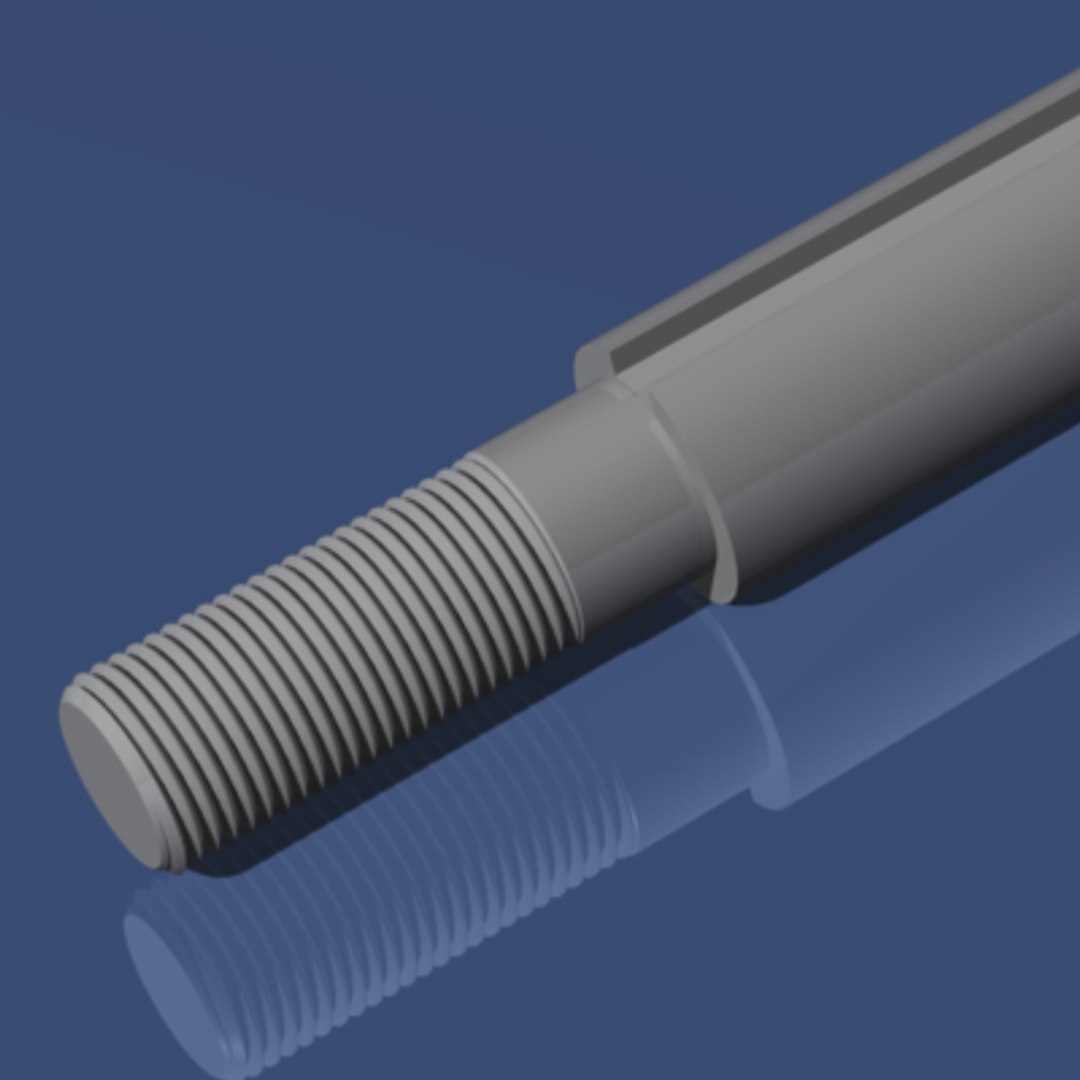 3ds Max Threaded Axle