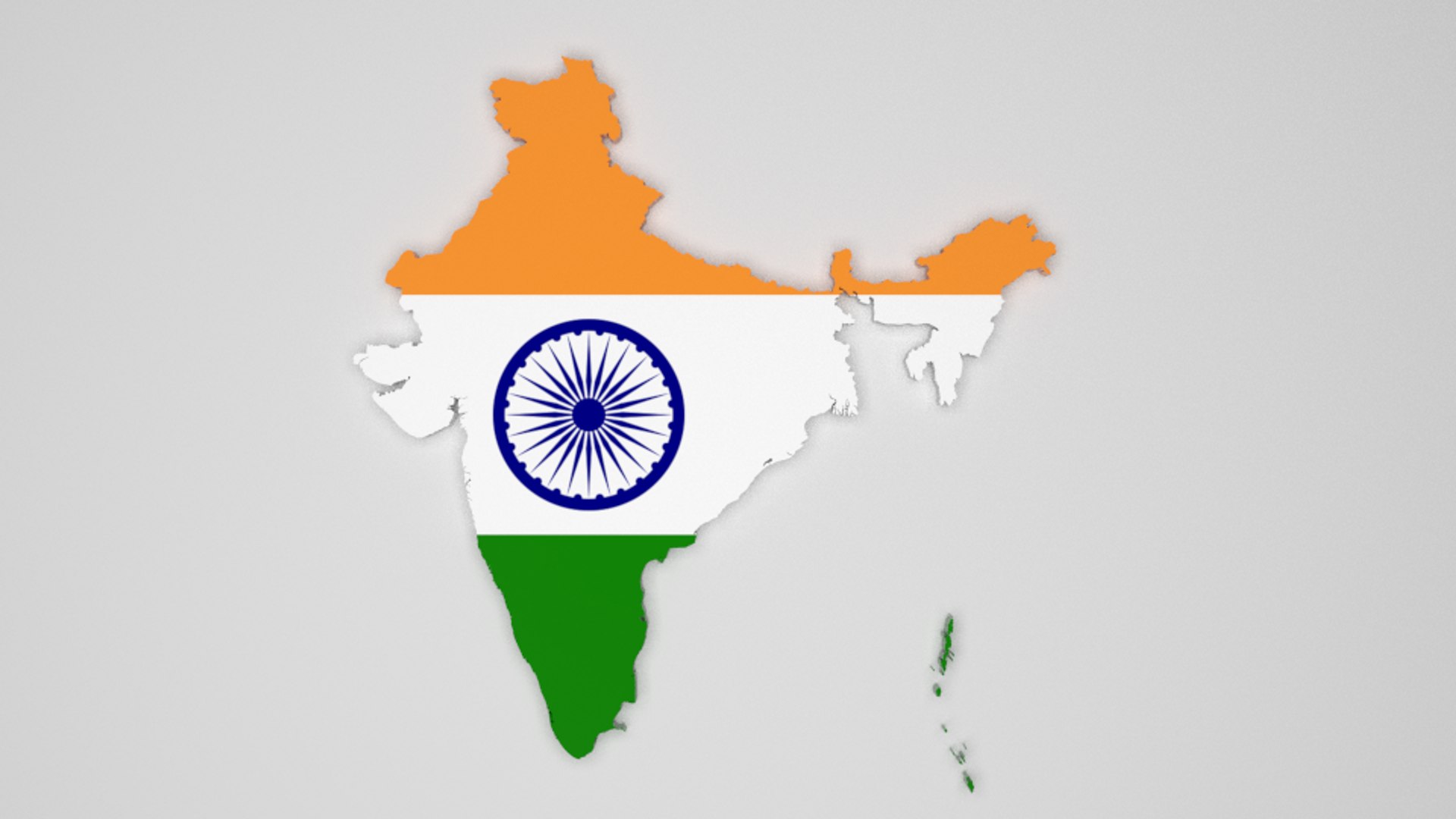 India Flag 3d Model