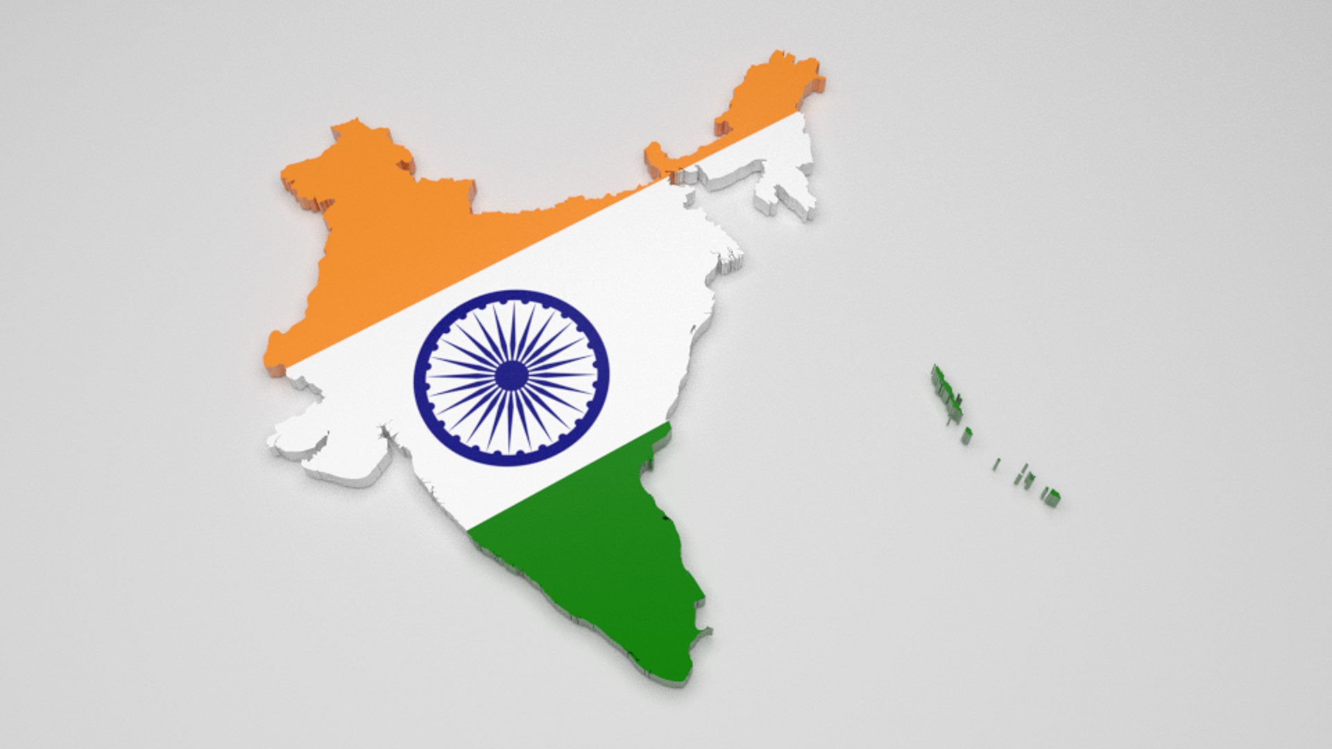 India Flag 3d Model