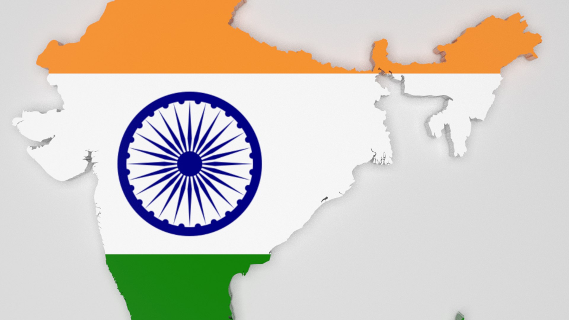 India Flag 3d Model