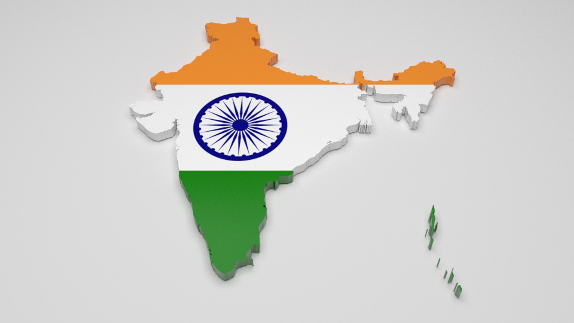 India Flag 3d Model