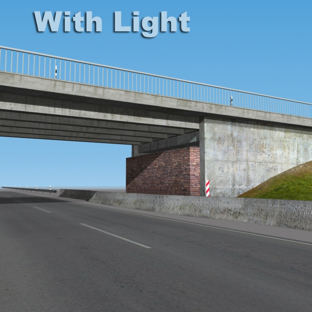 3d Model Highway Bridge Set