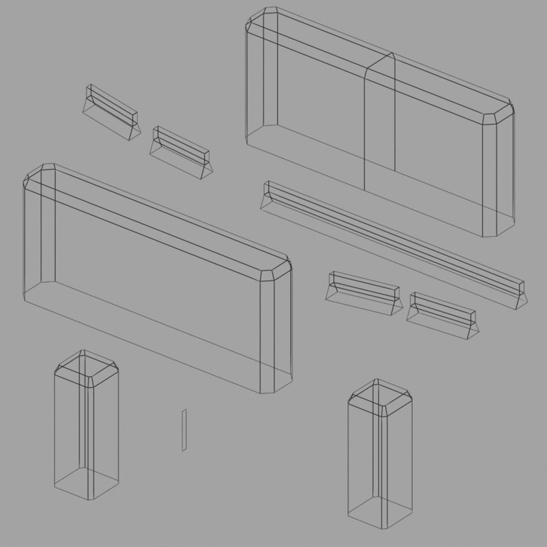 3d Model Highway Bridge Set