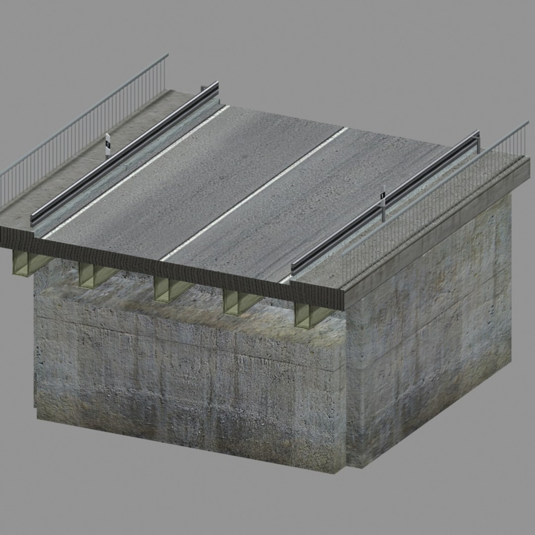 3d Model Highway Bridge Set