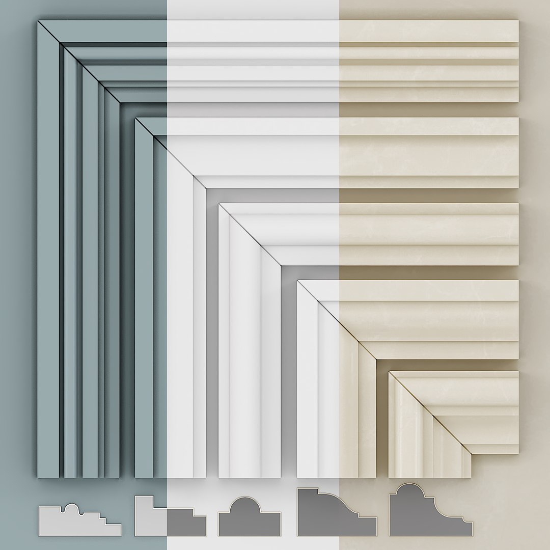 3D Wall Molding - TurboSquid 1691312