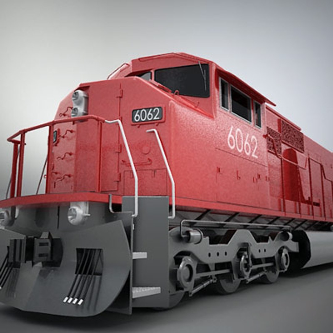 3d Sd40 Locomotive Model