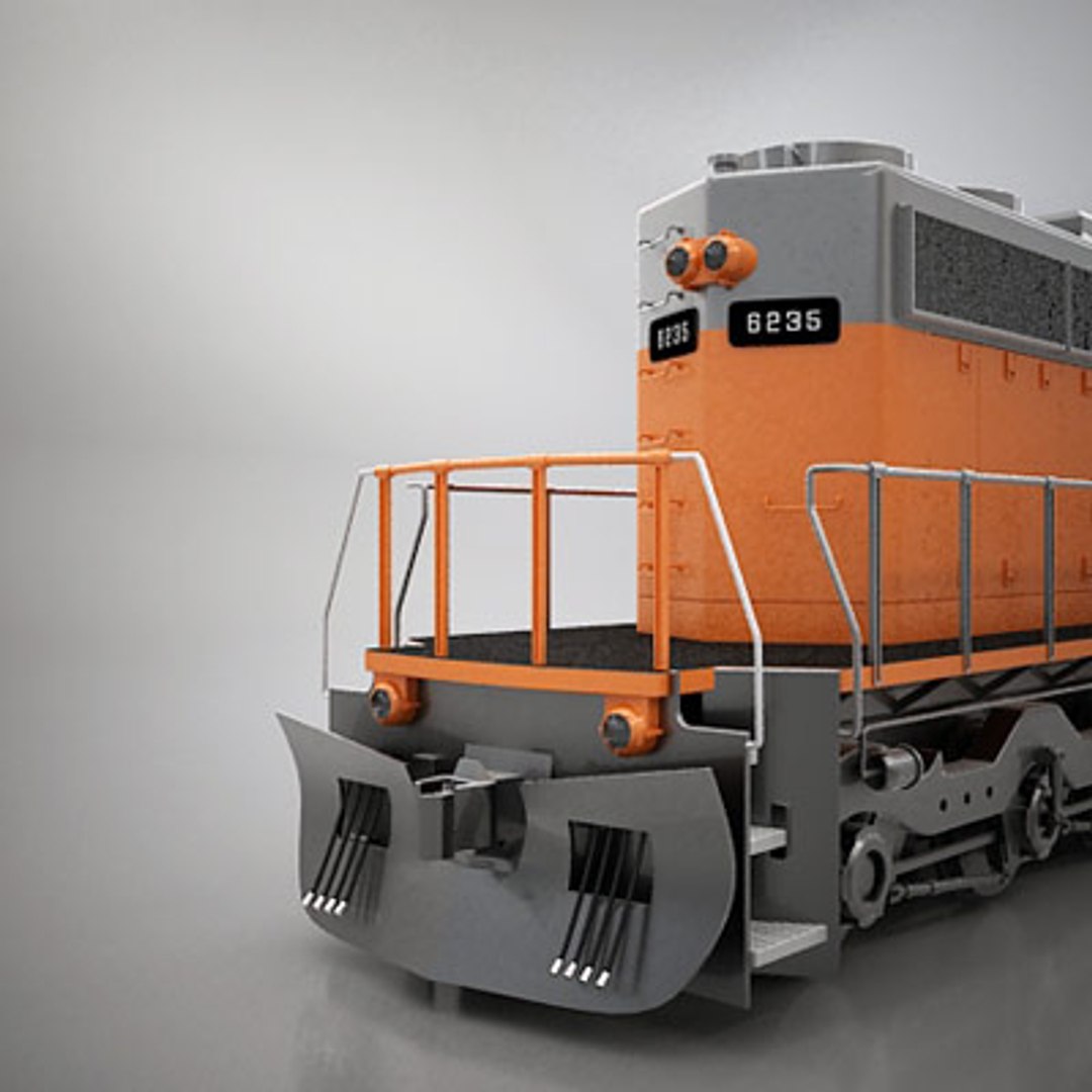 3d Sd40 Locomotive Model