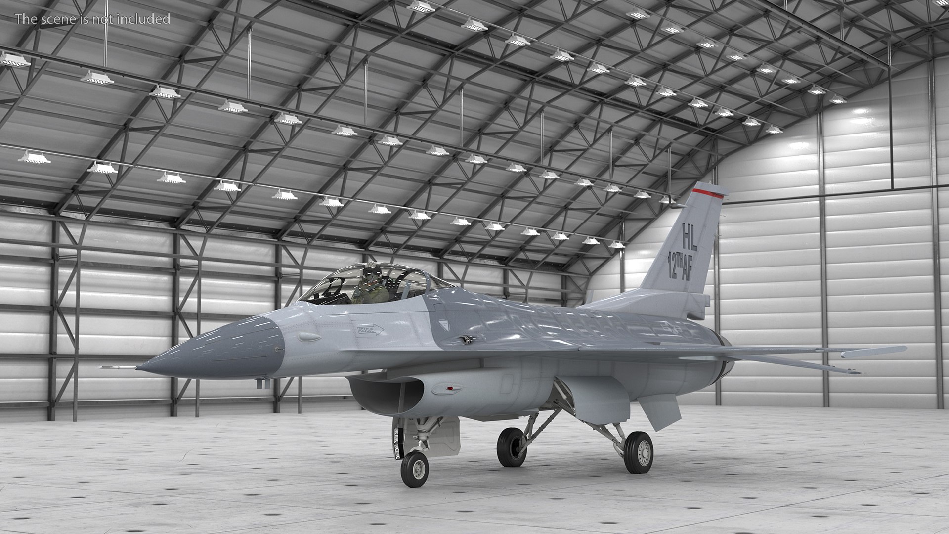 Fighter F 16 Fighting Falcon US Air Force With a Pilot Gesture Ok 3D ...