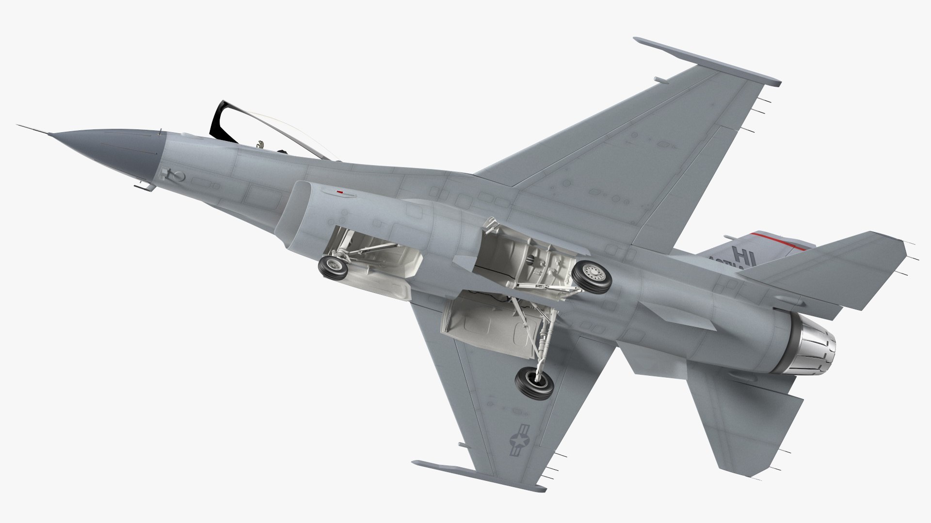 Fighter F 16 Fighting Falcon US Air Force With a Pilot Gesture Ok 3D ...