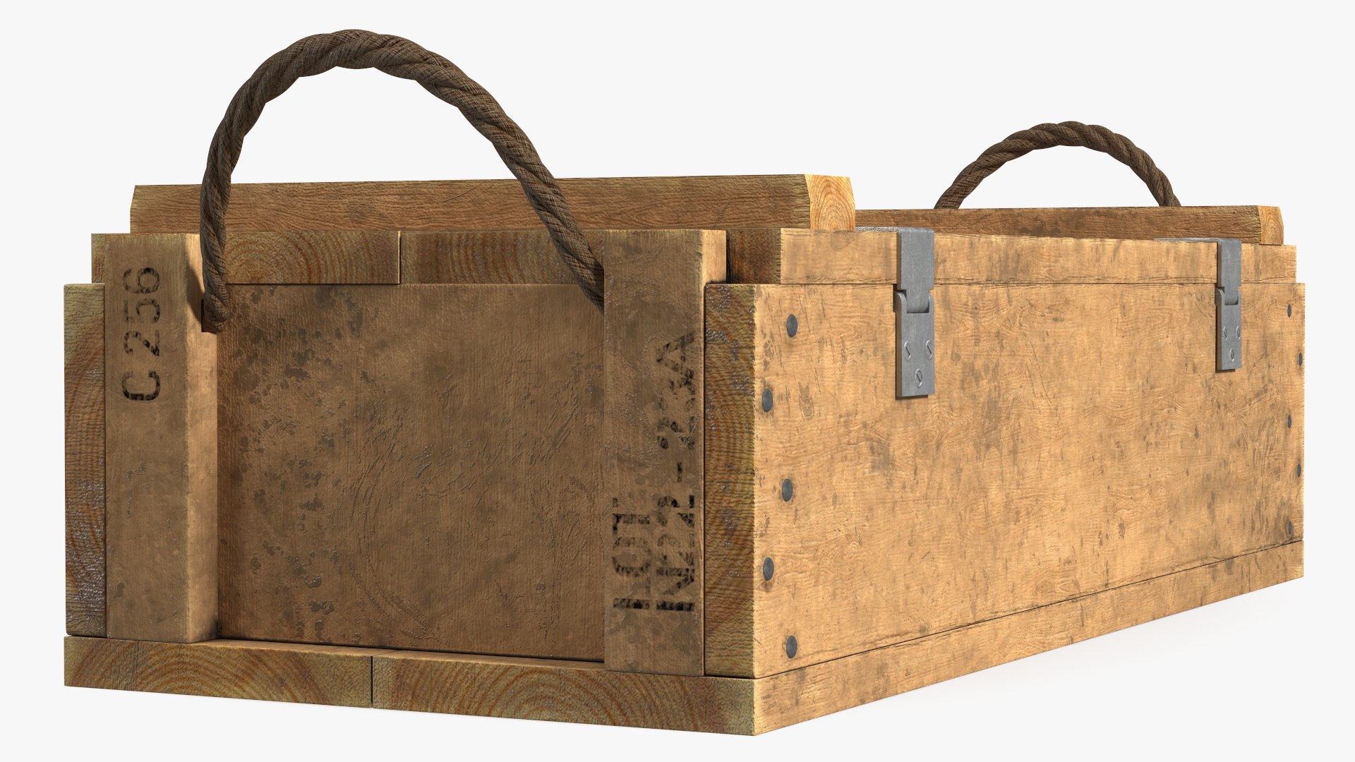 3D Vintage Military Wooden Ammo Box - TurboSquid 2201875