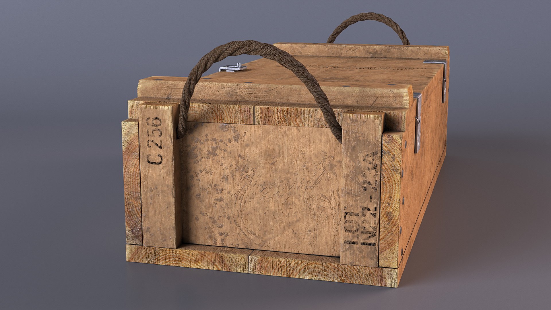 3D Vintage Military Wooden Ammo Box - TurboSquid 2201875