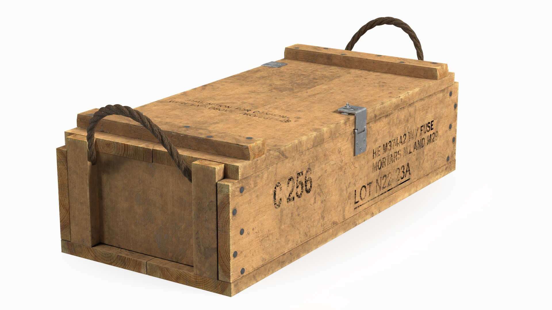 3D Vintage Military Wooden Ammo Box - TurboSquid 2201875