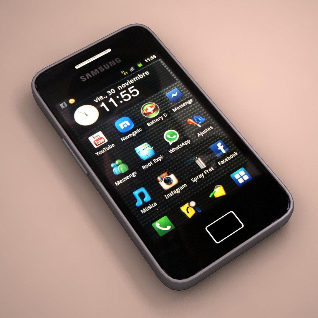 3d samsung galaxy ace smartphone model