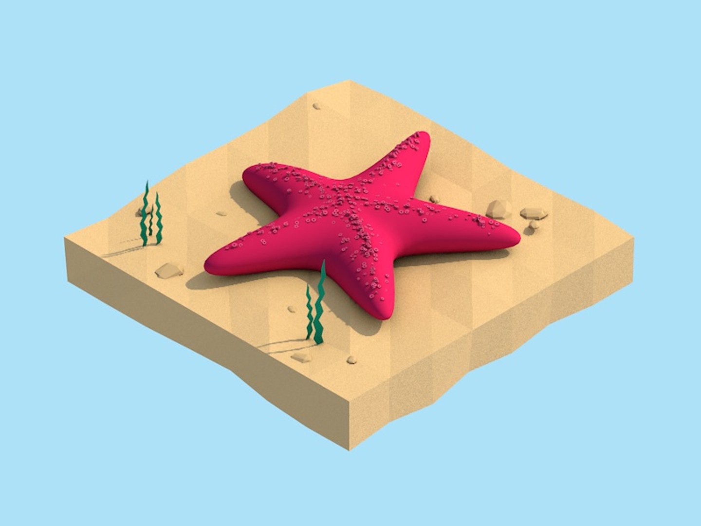 Free 3D Model Cartoon Starfish Illustration - TurboSquid 1409856