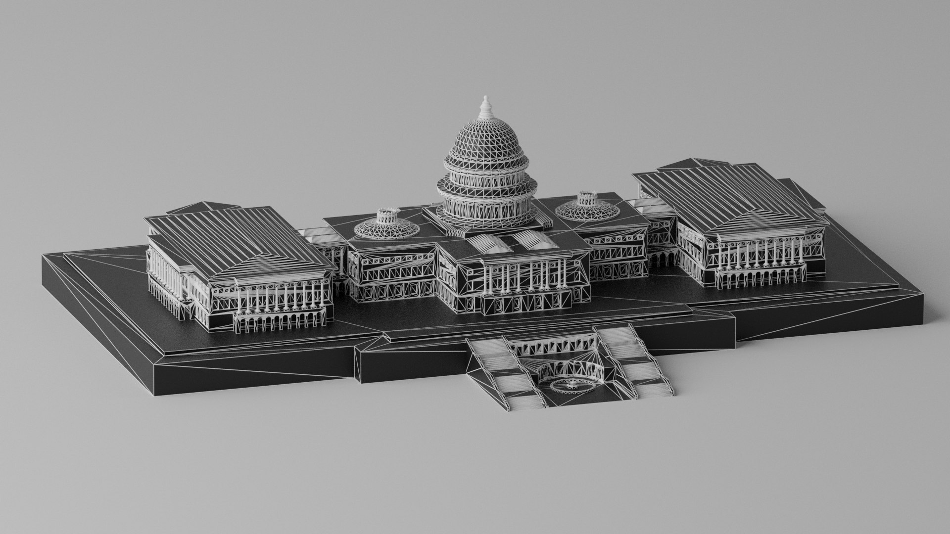 Cartoon United States Capitol Building 3D Model - TurboSquid 1967307