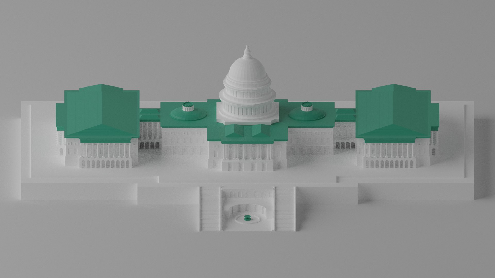 Cartoon United States Capitol Building 3D Model - TurboSquid 1967307