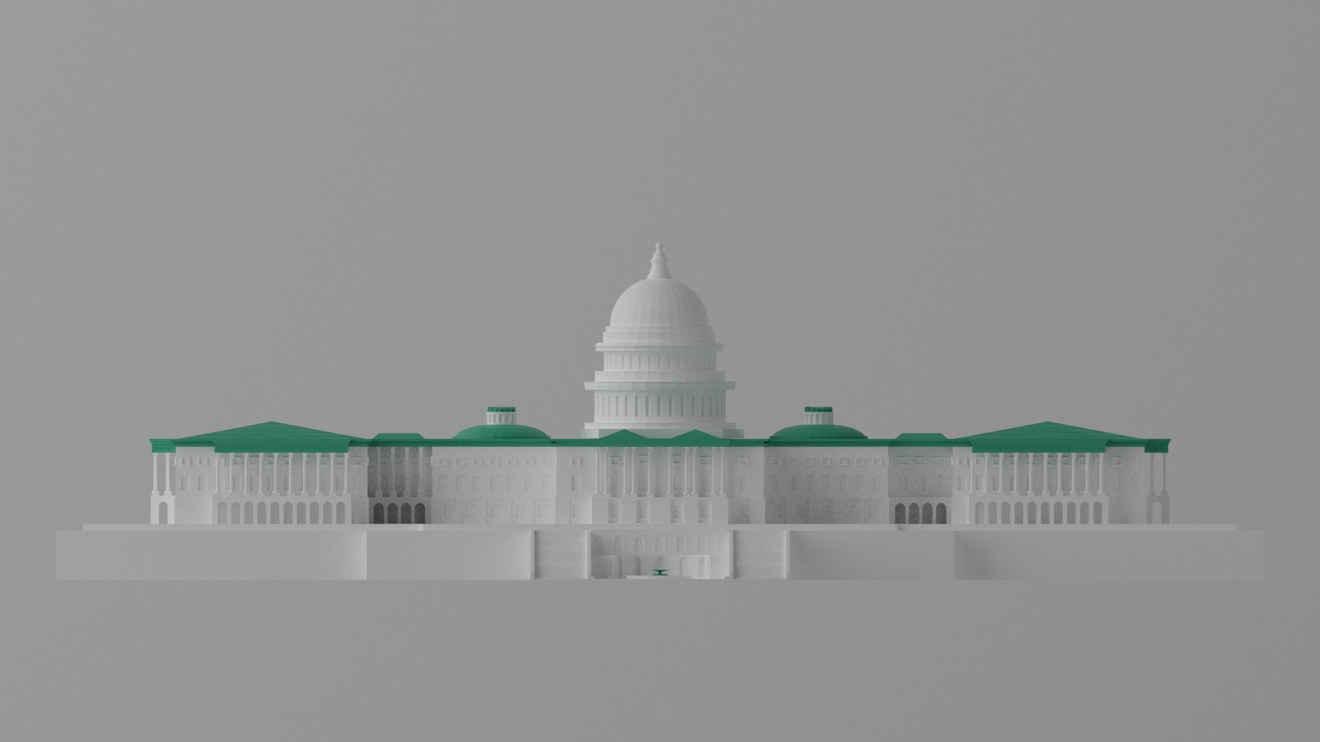 Cartoon United States Capitol Building 3D Model - TurboSquid 1967307