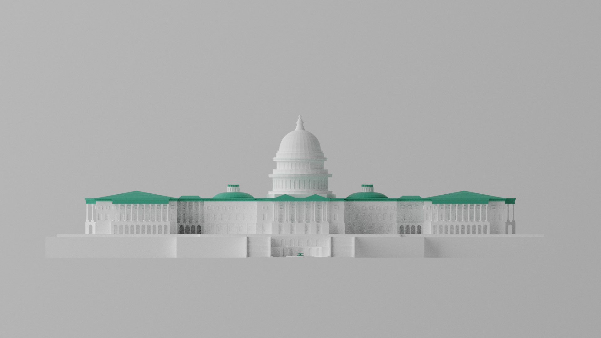 Cartoon United States Capitol Building 3D Model - TurboSquid 1967307