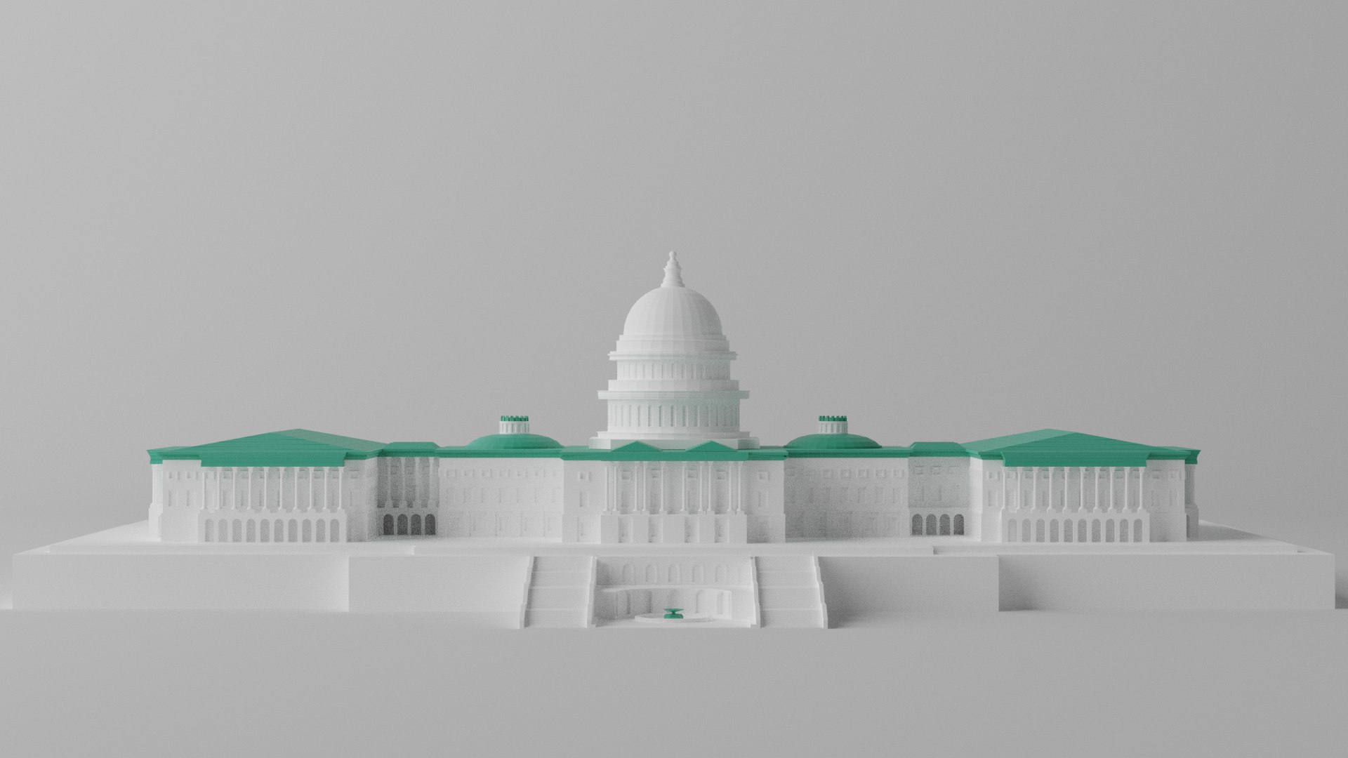 Cartoon United States Capitol Building 3D Model - TurboSquid 1967307