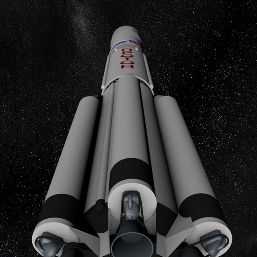3d Model Proton Space Rocket