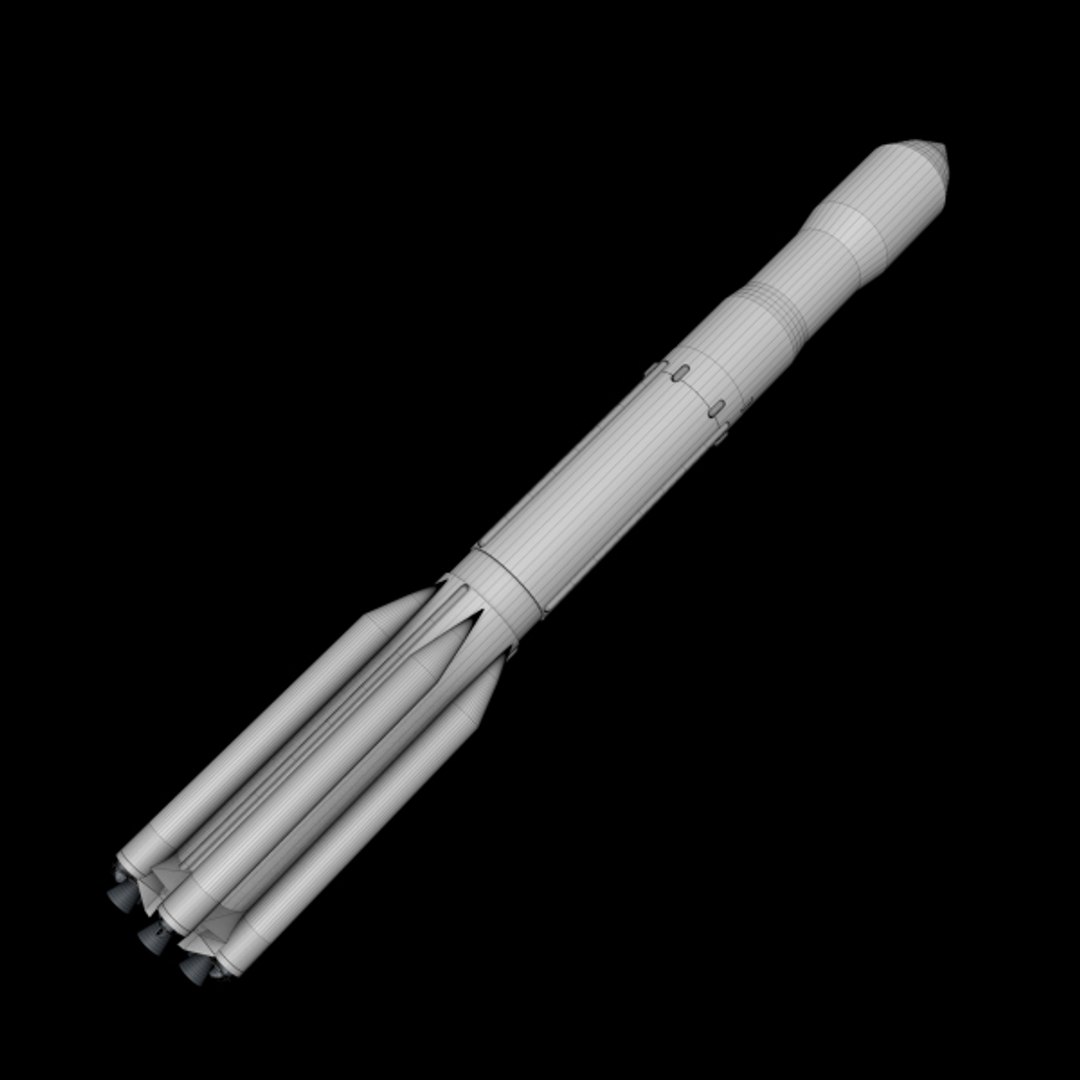 3d Model Proton Space Rocket