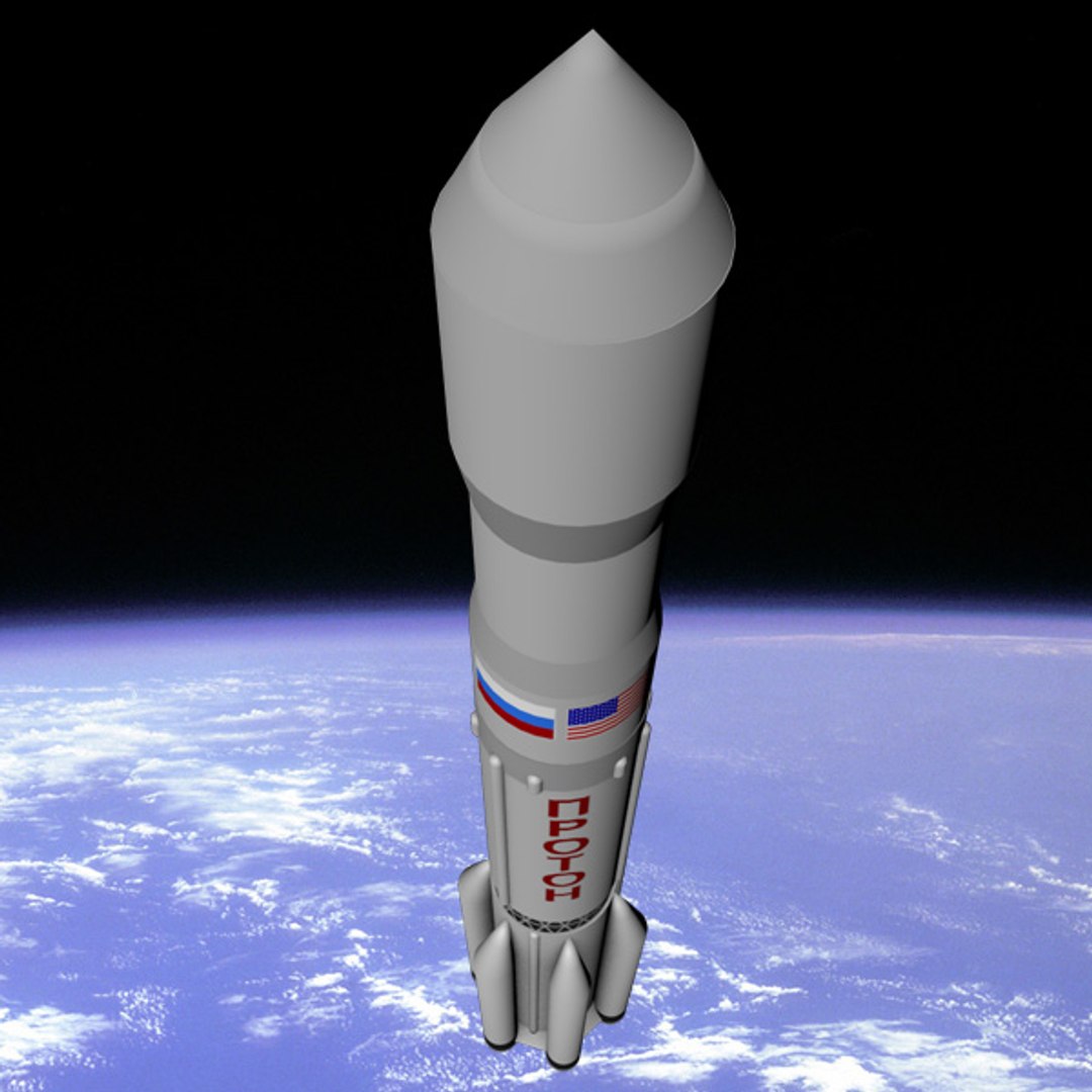 3d Model Proton Space Rocket