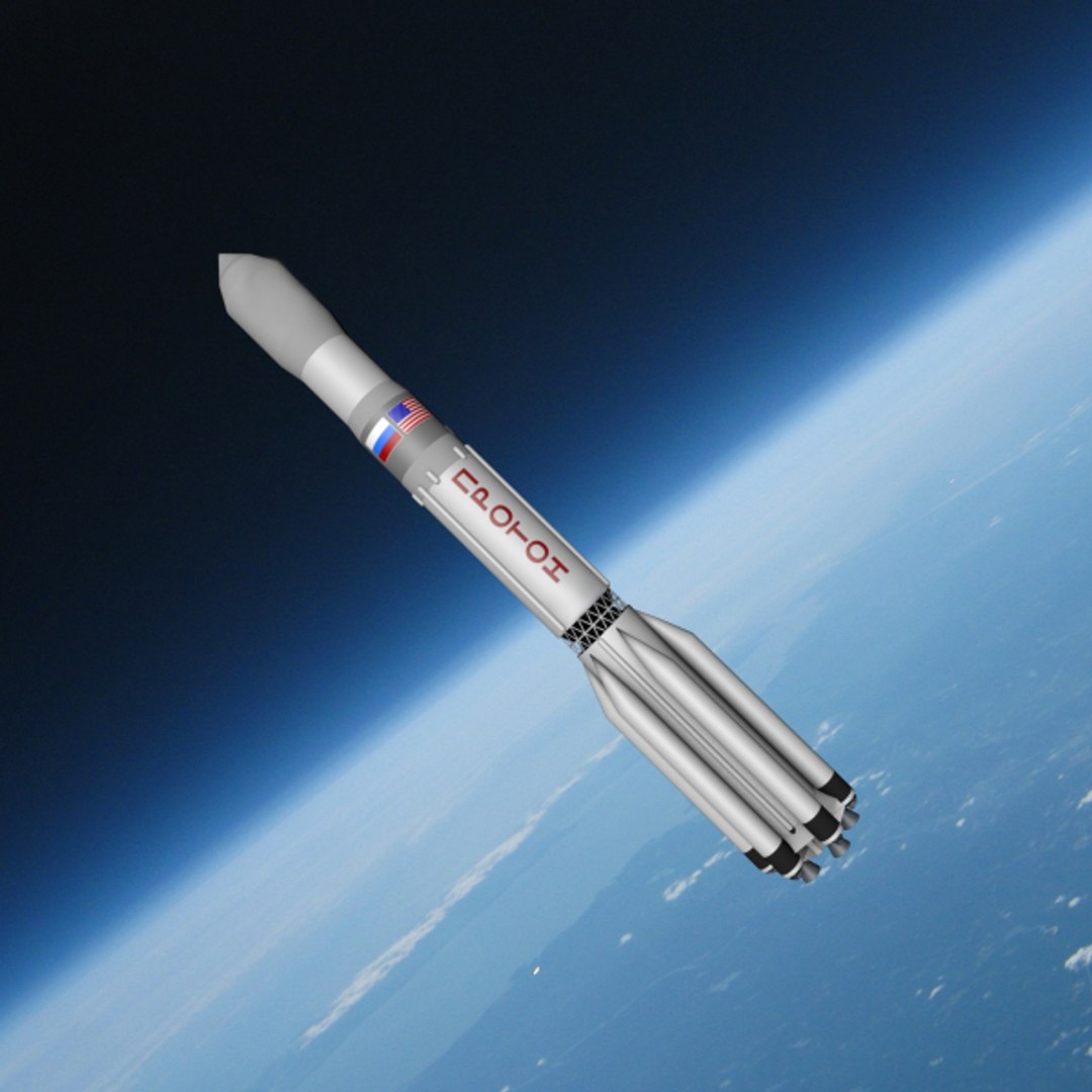 3d Model Proton Space Rocket